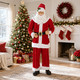 72" Life-Size Plush Santa Claus Standing or Sitting Christmas Figure ...
