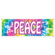 Club Pack of 12 Multi-Color Tie-Dyed 'Peace' Sign Banners 5 ...