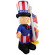 Inflatable Lighted Uncle Sam with American Flag & Eagle Outdoor Decor ...