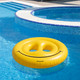 72" Yellow Inflatable Smiley Face 2-Person Circular Raft | Christmas ...