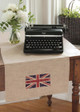 16" x 48" Beige Downton Abbey British Union Jack Table Runner ...