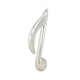 12" Silver Shiny Musical Eighth Note Christmas Ornament | Christmas Central