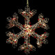 19" Lighted Silver Glittered Berry Rattan Snowflake Christmas Window ...
