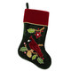 20.5" Red & Green Cardinal Embroidered Christmas Stocking | Christmas ...