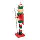 15" Red & Green Traditional Striped Elf Christmas Nutcracker ...