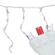 100-Count Red & Pure White LED Wide Angle Icicle Christmas Lights - 5 ...