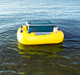 55" Inflatable Yellow & Black Swimming Pool Cooler Raft Float ...