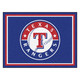 7.25' x 9.75' Red & White MLB Texas Rangers Plush Non-Skid Area Rug ...