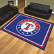 7.25' x 9.75' Red & White MLB Texas Rangers Plush Non-Skid Area Rug ...