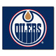 4.9' x 5.9' Blue & White NHL Edmonton Oilers Rectangular Mat Area Rug ...