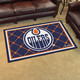 4' x 6' White & Blue NHL Oilers Foot Plush Non-Skid Area Rug ...