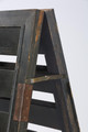 64" Black Two Sided Shutter Panel Ladder Display Stand | Christmas Central