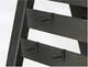 64" Black Two Sided Shutter Panel Ladder Display Stand | Christmas Central