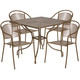5-Piece Gold Contemporary Outdoor Furniture Patio Dining Set ...
