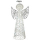 24" Pre-Lit White & Silver Angel Cone Christmas Tree | Christmas Central