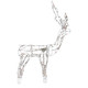 48-Inch Lighted White Standing Reindeer Animated Outdoor Christmas ...