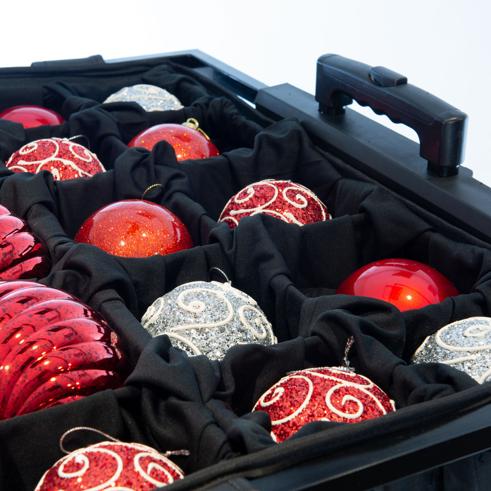 5-Tray Telescopic Christmas Ornament Storage Bag - Holds up to 120 ...