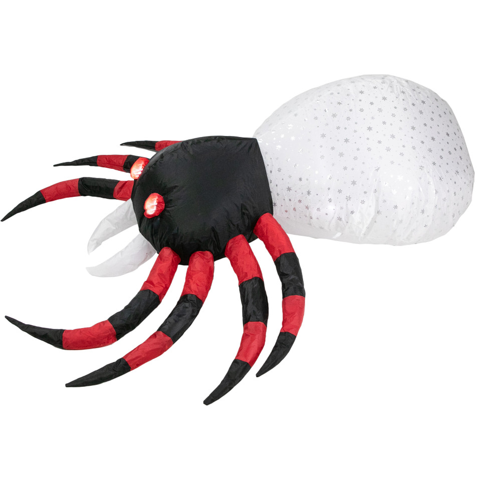 4ft Lighted Inflatable Chill & Thrill Spider Outdoor Halloween ...