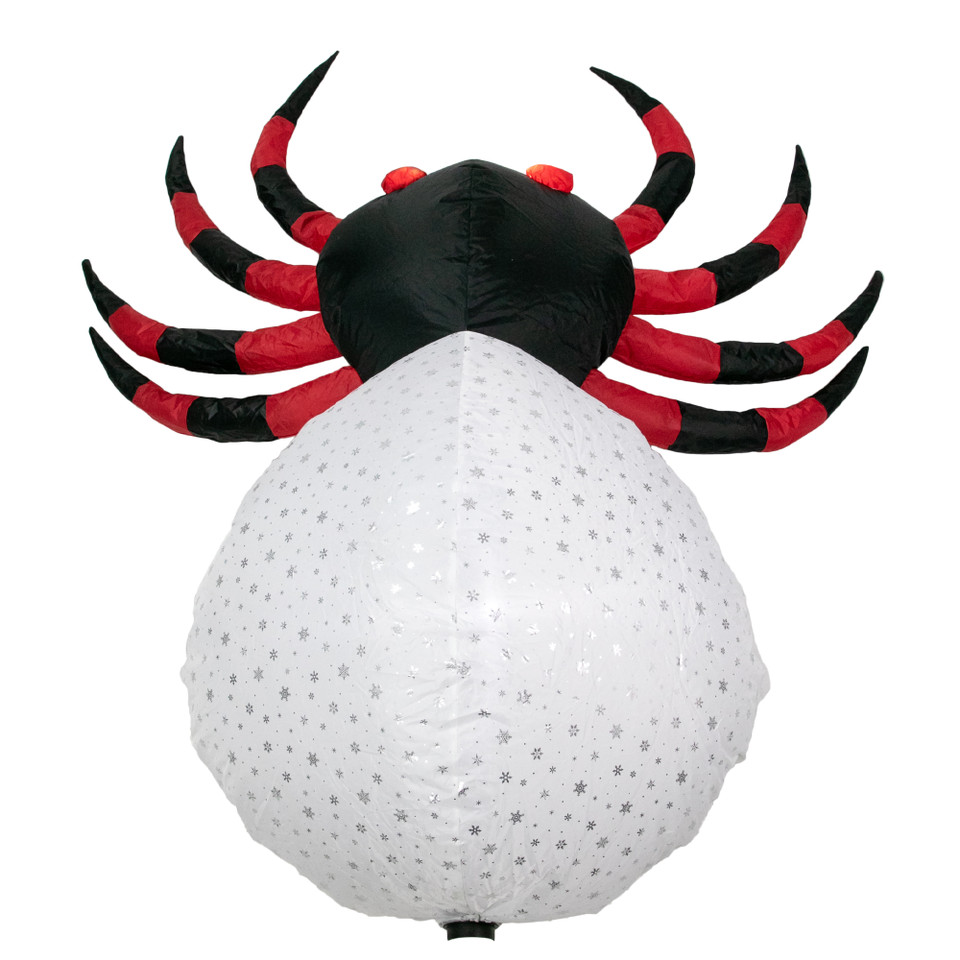 4ft Lighted Inflatable Chill & Thrill Spider Outdoor Halloween ...