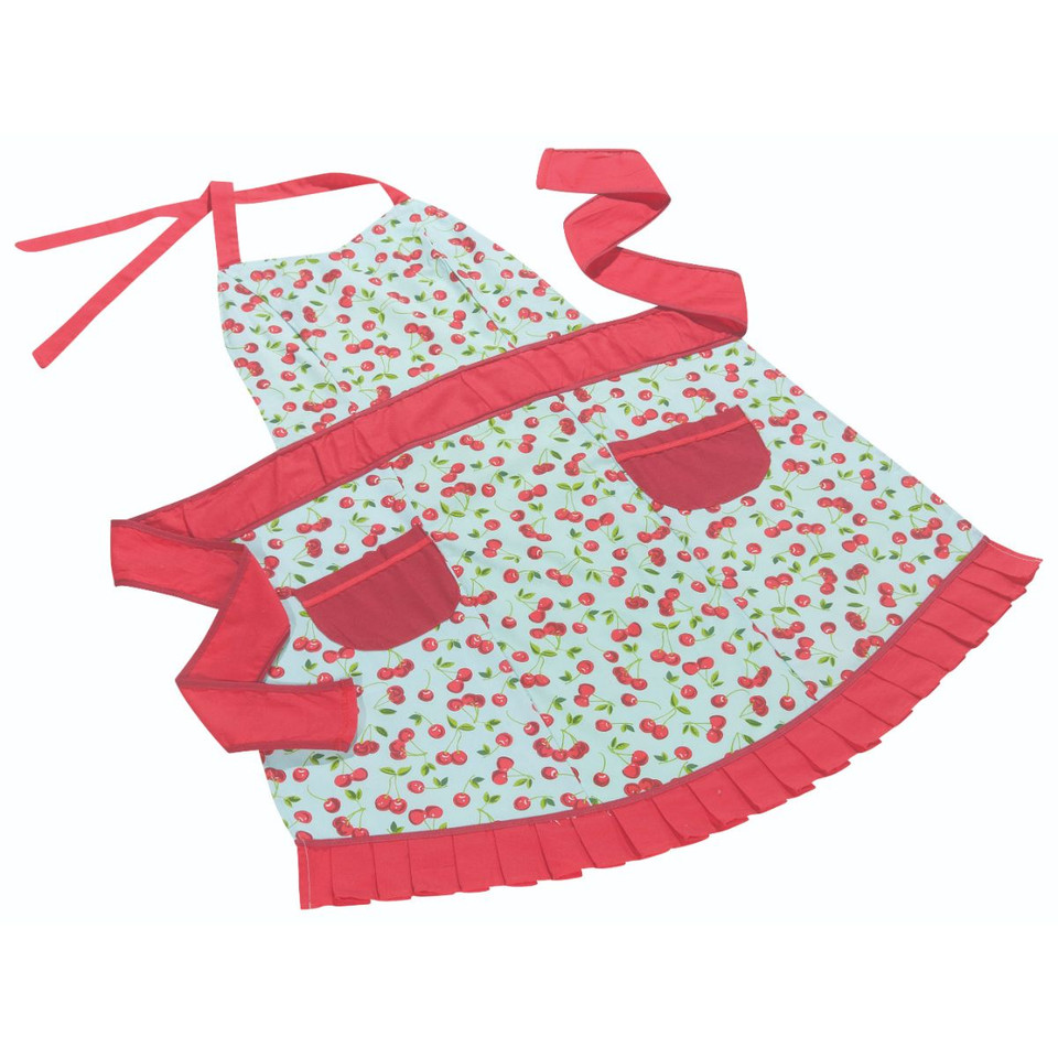 34" Vibrant Cherries Now Designs Vintage Style Betty Apron with Pockets ...