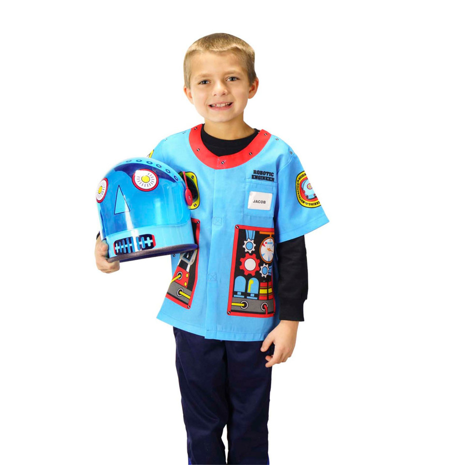 Blue Robotic Engineer Halloween Costume Shirt 3/4 length | Christmas ...
