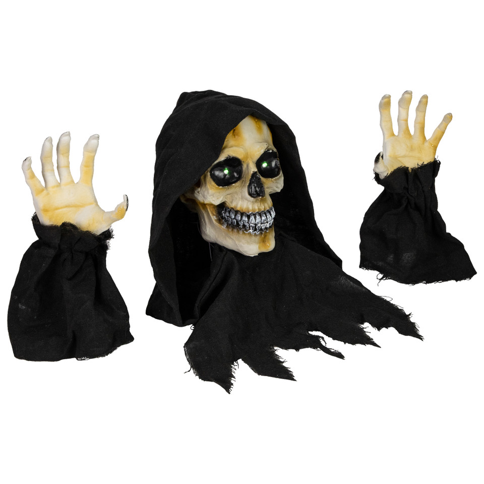 8" LED Lighted Grim Reaper with Sound Outdoor Halloween Decoration ...