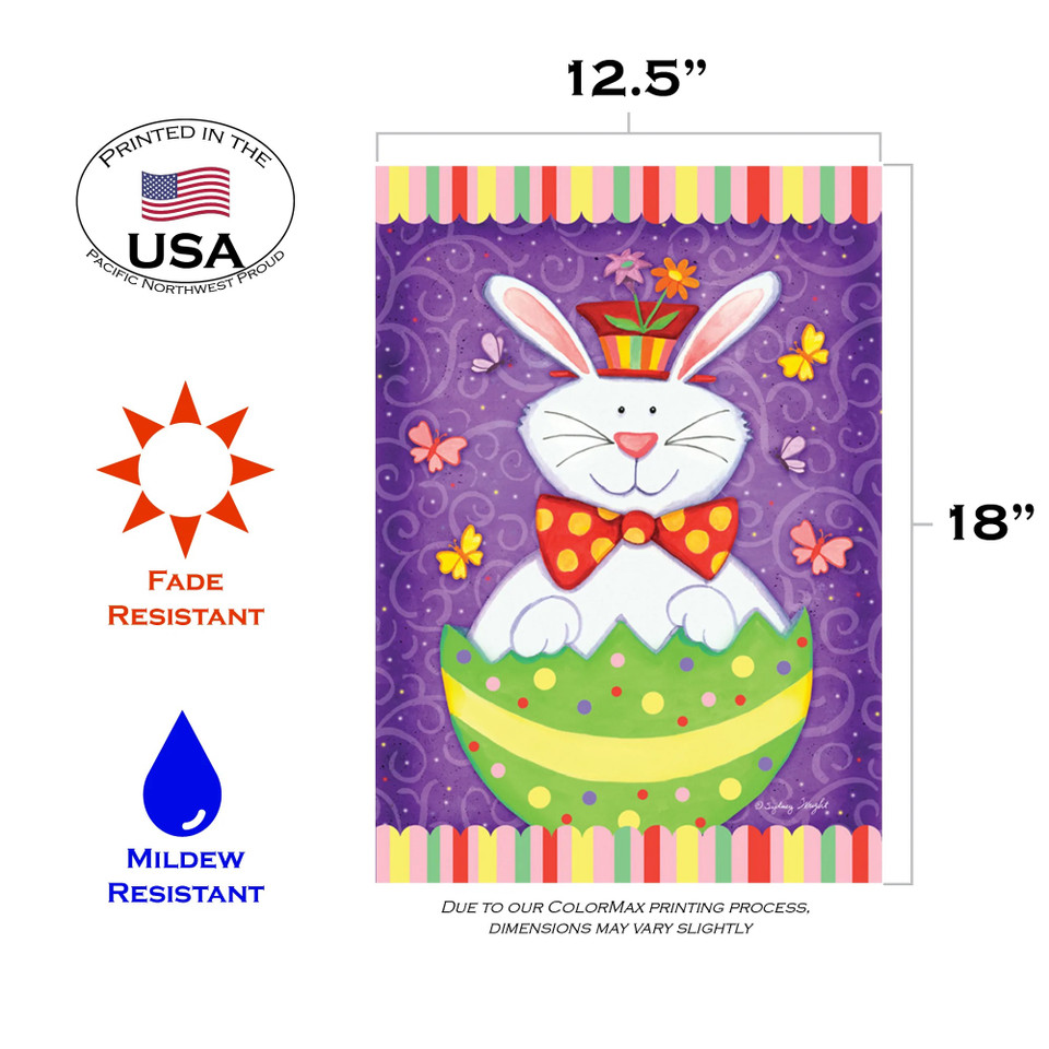Easter Bunny in Egg Outdoor Garden Flag 18" x 12.5" | Christmas Central