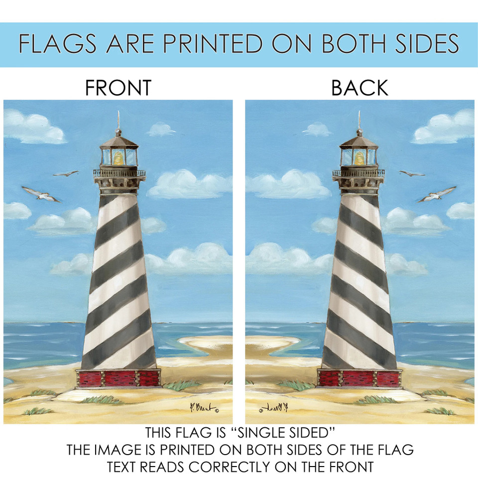 Cape Hatteras Lighthouse Outdoor House Flag 40" x 28" | Christmas Central
