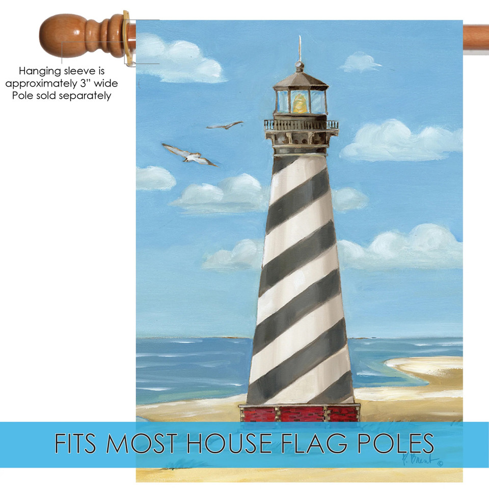 Cape Hatteras Lighthouse Outdoor House Flag 40" x 28" | Christmas Central