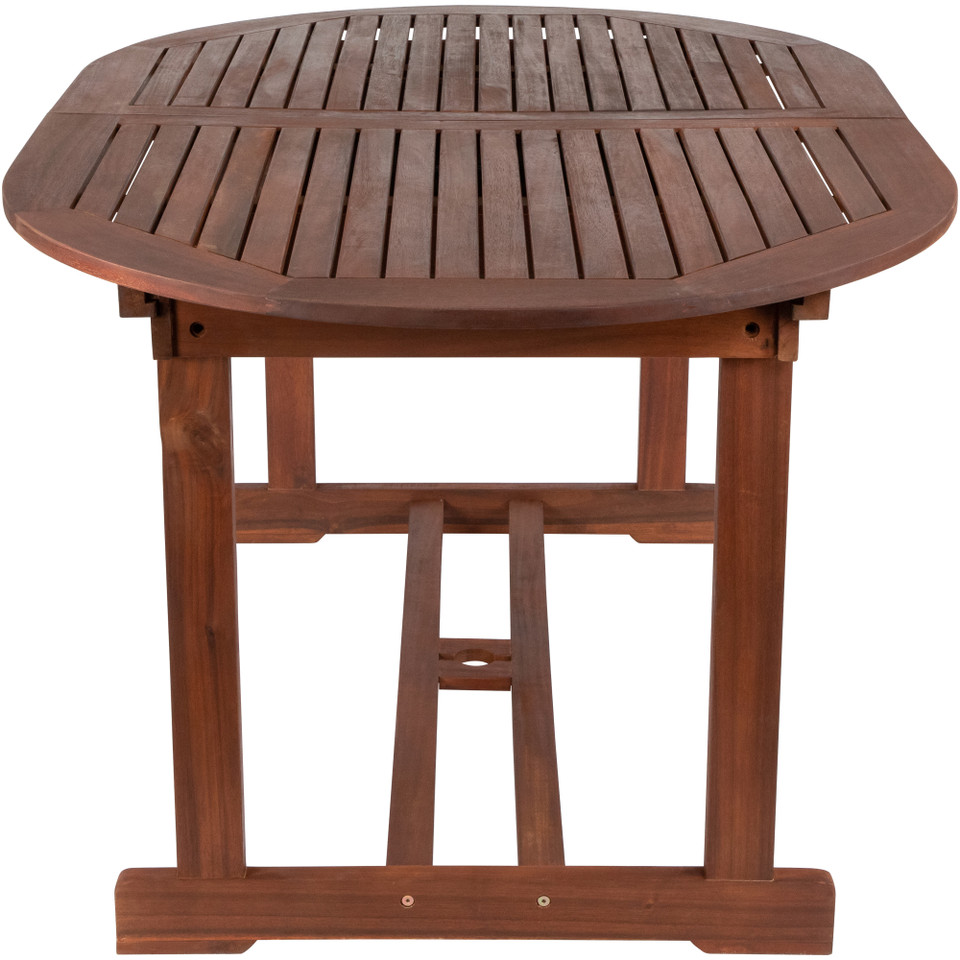 Oval Outdoor Expanding Acacia Wood Folding Patio Dining Table ...