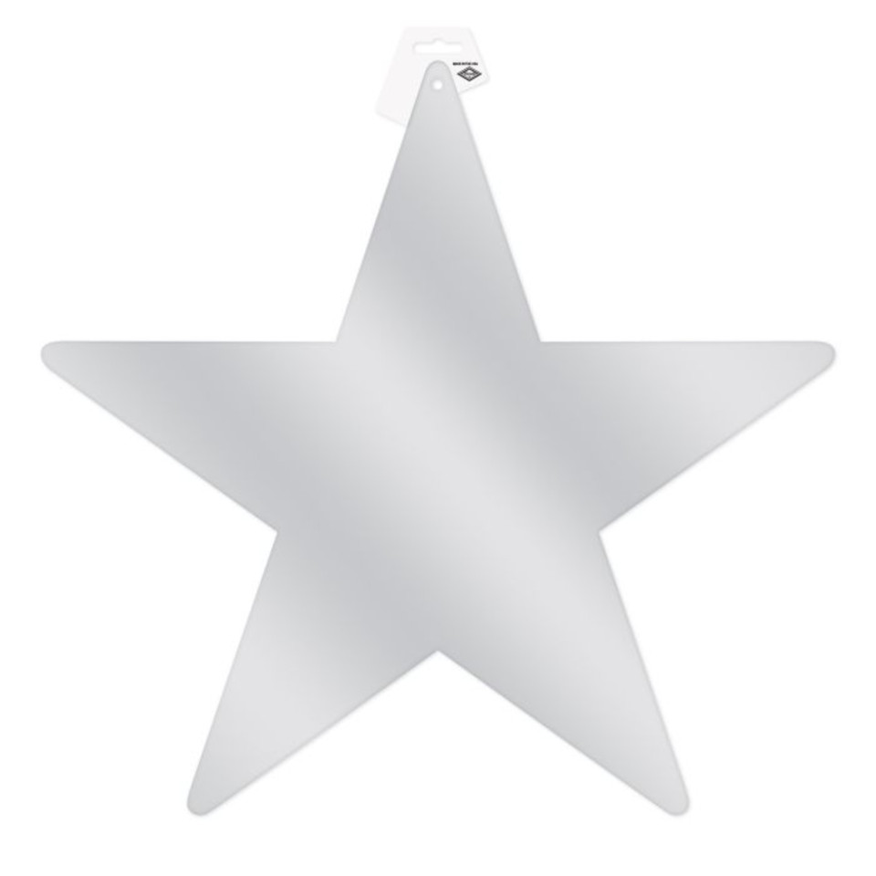 Club Pack of 12 Starry Night Themed Jumbo Silver Metallic Foil Star ...