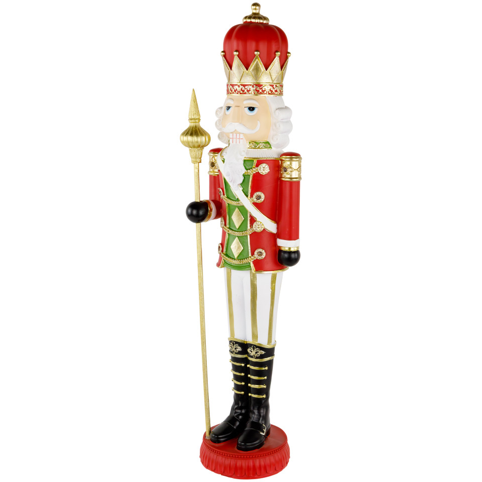 22" Red & Gold Christmas Nutcracker with Scepter | Christmas Central