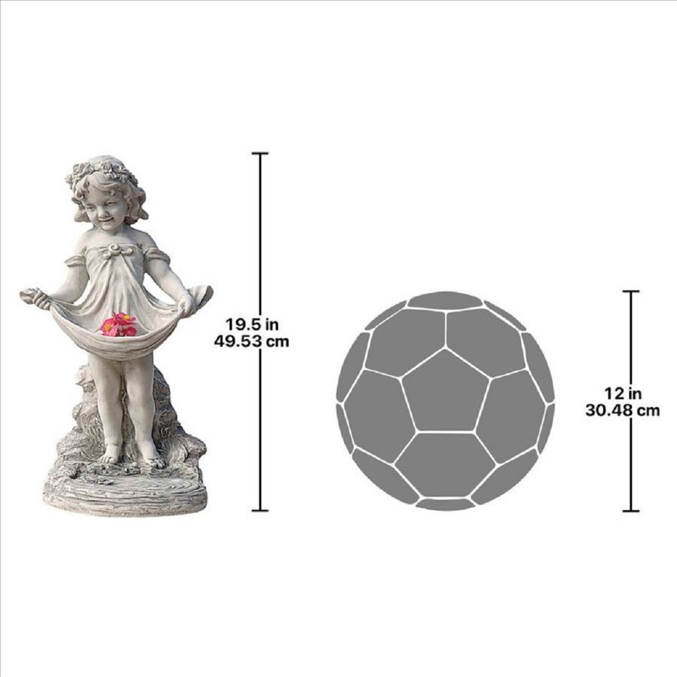 19.5" Abigail's Bountiful Apron Outdoor Garden Statue | Christmas Central