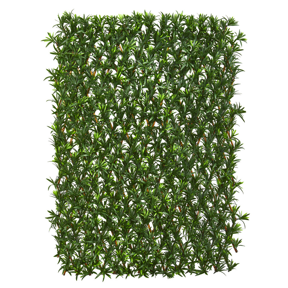 58" Artificial Podocarpus Expandable Outdoor Fence | Christmas Central
