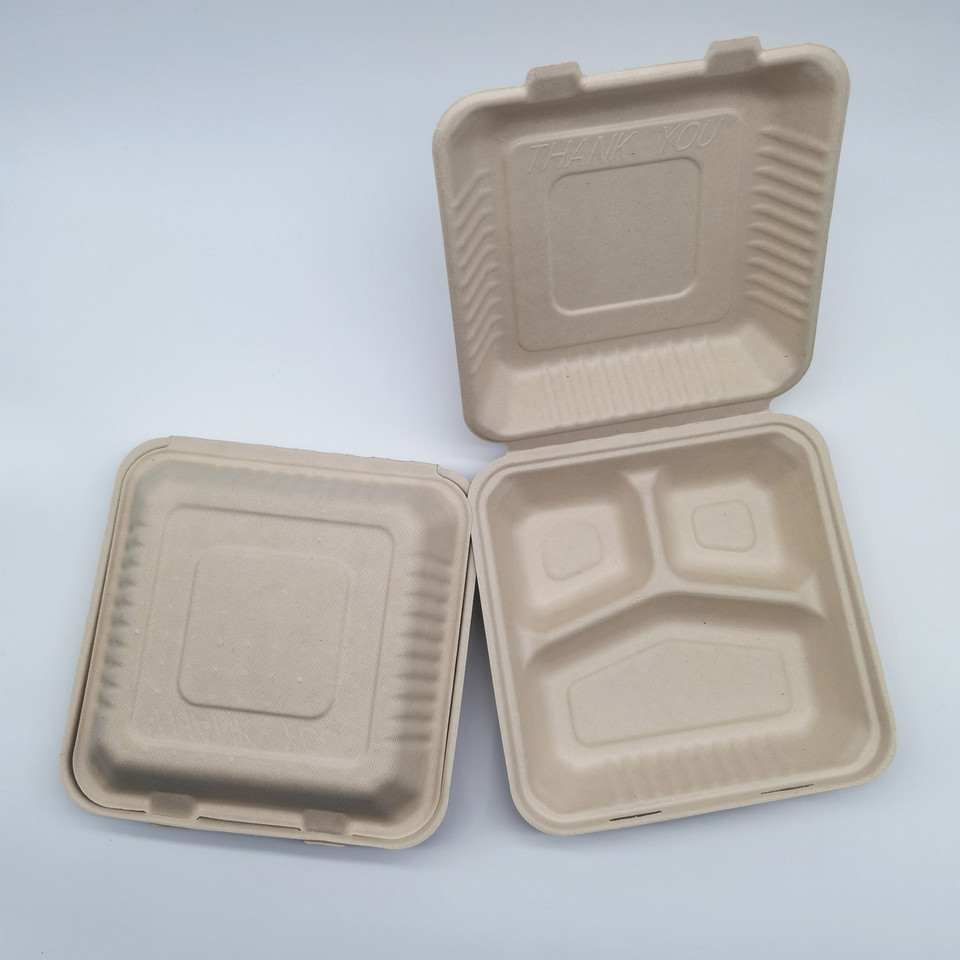 200-Count 3-Compartment Hinged Natural Take Out Containers - 9 ...