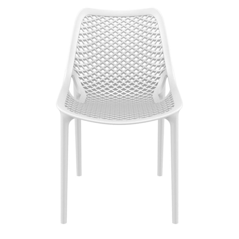 32.25" White Stackable Outdoor Patio Dining Chair | Christmas Central
