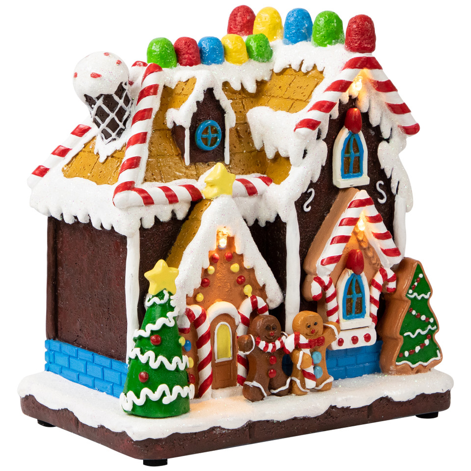 LED Lighted Gingerbread Christmas Candy House Village Display - 7 ...