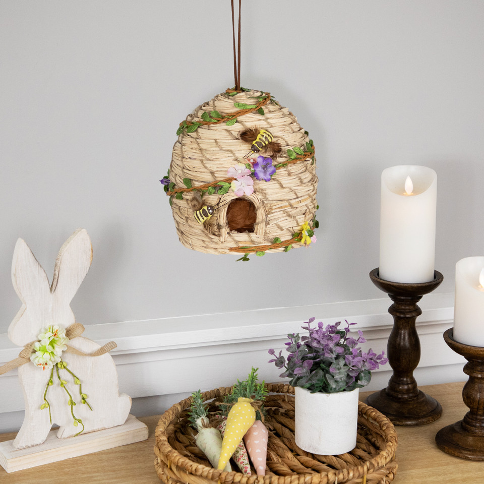 Beehive with Bees Spring Hanging Decoration - 6.25" | Christmas Central
