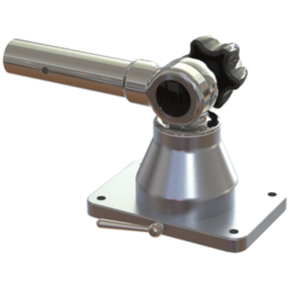 11" Silver & Black Contemporary Outdoor Grand Slam Center Rigger ...