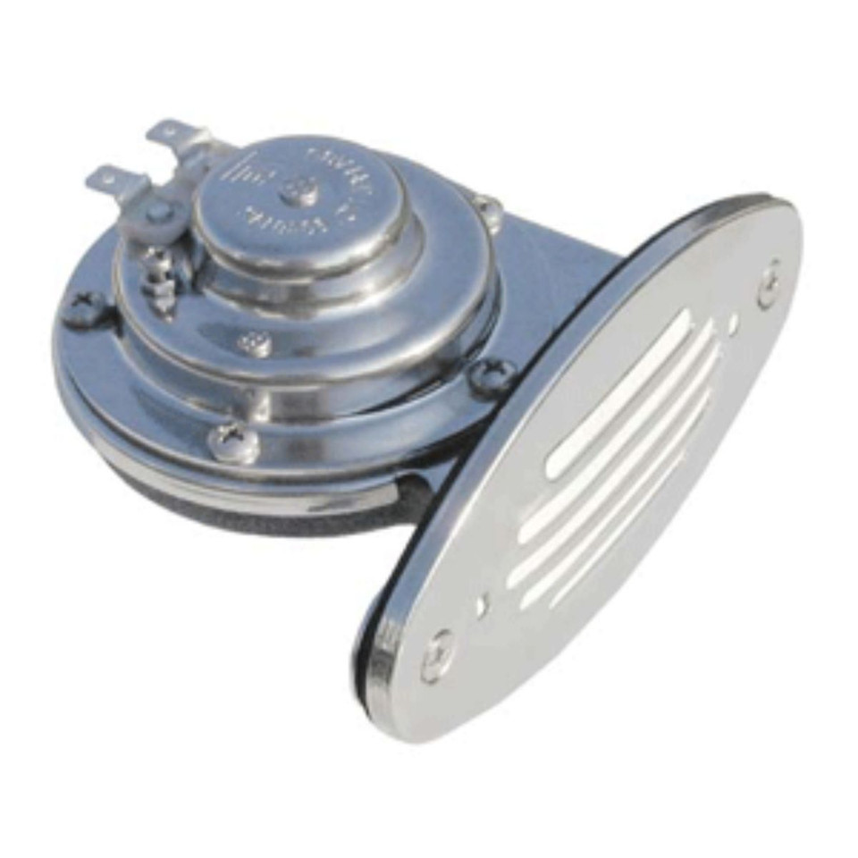12" Silver Solid Mini Single Drop-In Horn with Grill | Christmas Central