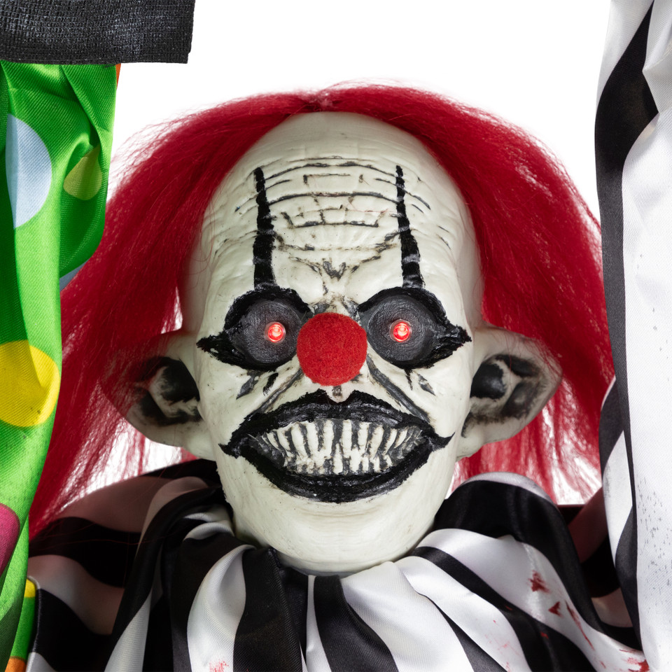 Animated Shaking Clown with Sound Hanging Halloween Decoration - 5 ...