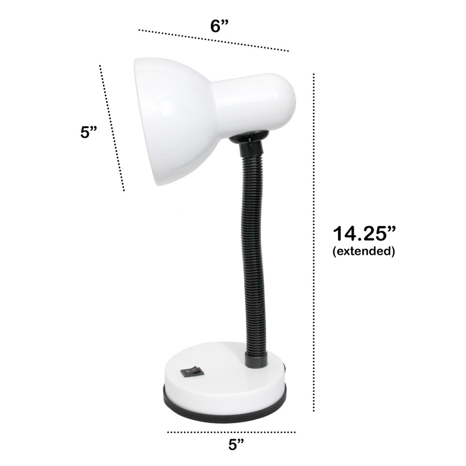 Gooseneck Table Task Lamp with Bowl Shade - 14.25" - White | Christmas ...