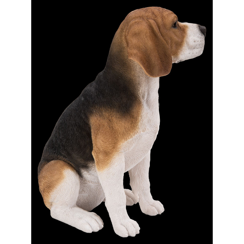 14.75" Beagle Dog Sitting Outdoor Garden Statue | Christmas Central