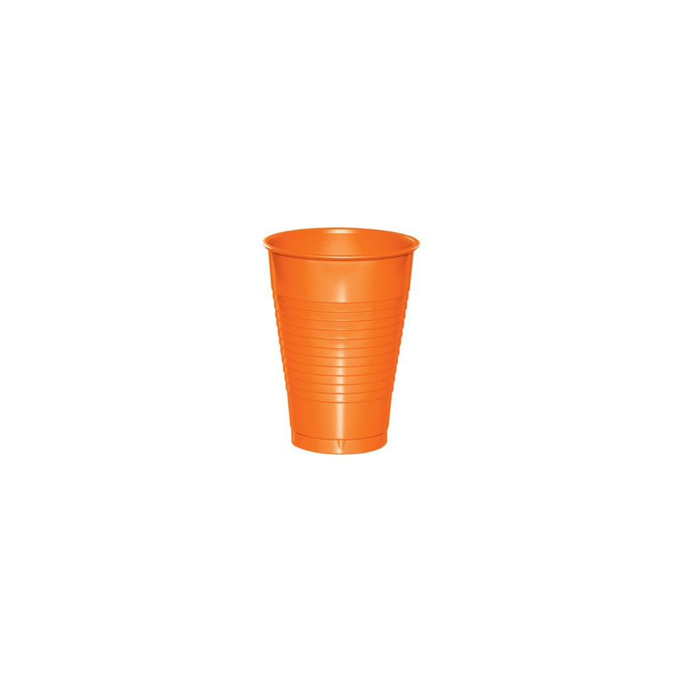 Club Pack of 240 Sunkissed Orange Disposable Drinking Party Cups 12 oz ...