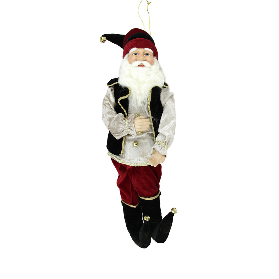 18" Red & Green Poseable Whimsical Elf Christmas Figurine | Christmas ...