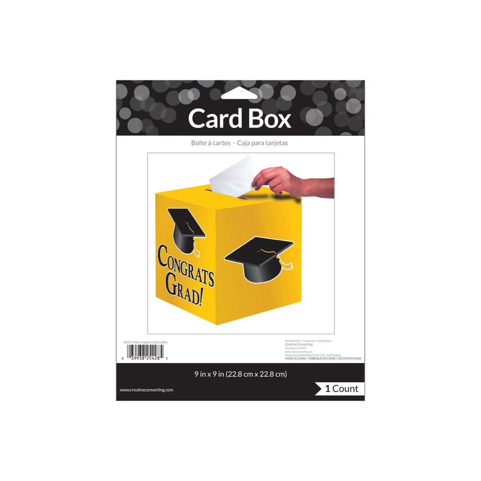 Club Pack of 6 School Bus Yellow & Black "Congrats Grad!" Graduation ...