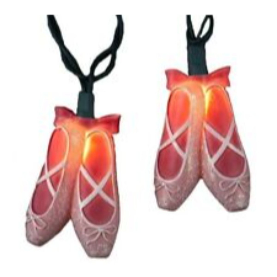 10-Count Pink Ballerina Ballet Dance Slippers Mini Christmas Light Set ...