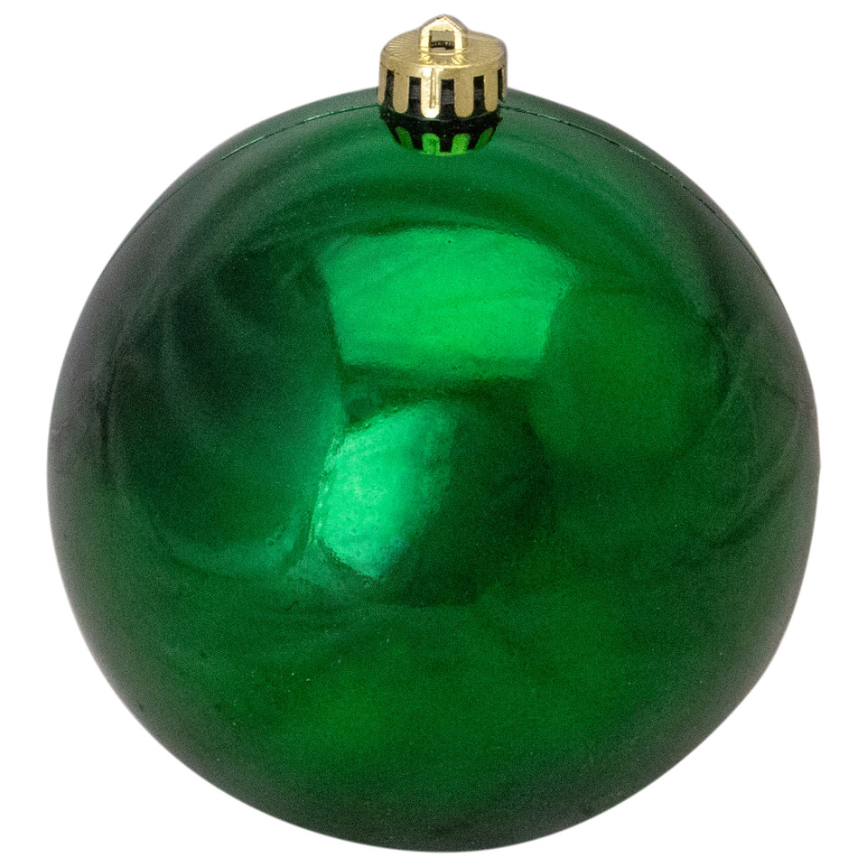 Shiny Xmas Green Shatterproof Christmas Ball Ornament 6" (150mm ...