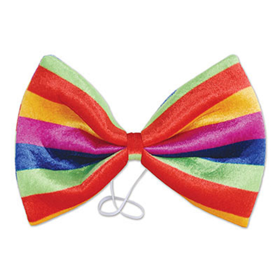 Set of 12 Vibrantly Colored Men Adult Rainbow Clown Bow Tie Halloween ...