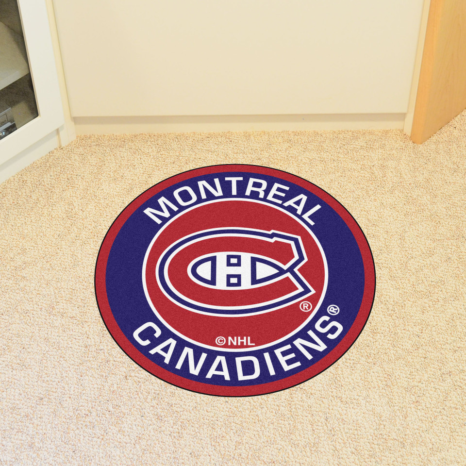 27" Blue & Red NHL Montreal Canadiens Rounded Door Mat | Christmas Central